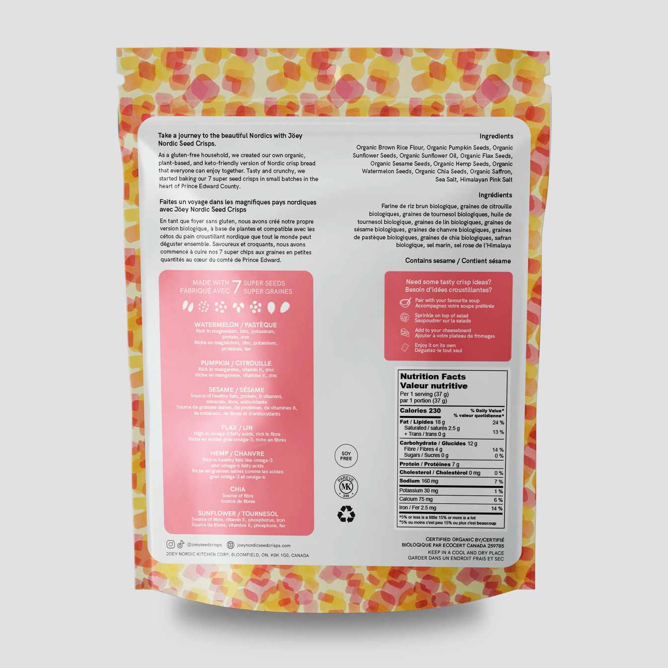 Saffron & Pink Salt – Joeynordicseedcrisps